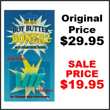 Boy Butter Bonerz - Male Enhancement (4 Pack): SneekAroundToys.com
